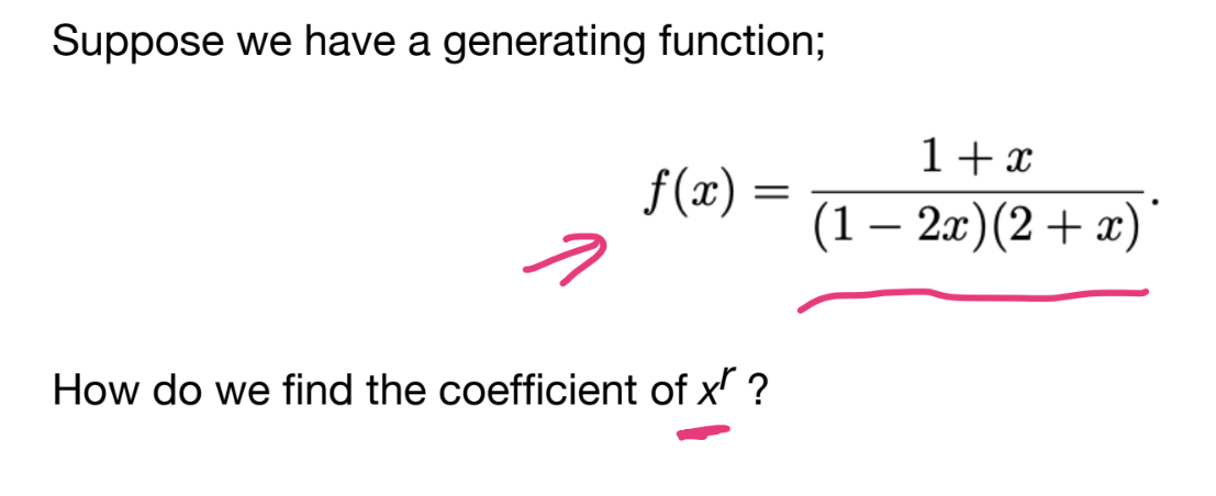 Solved Suppose we have a generating | Chegg.com