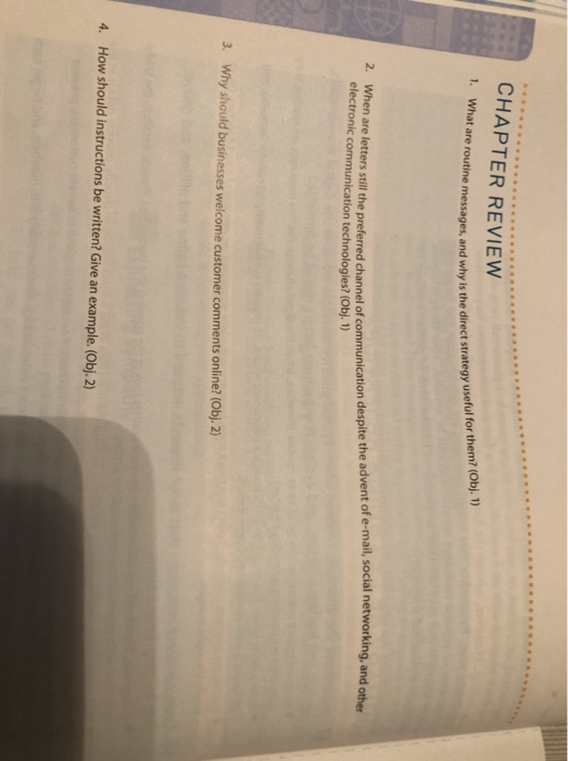 CHAPTER REVIEW 2 When Are Letters Still The Chegg