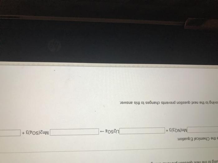 Solved wing to the reque. the Chemical Equation: Mn(NO3)3 + | Chegg.com