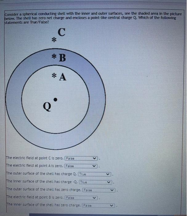 Solved Consider a spherical conducting shell with the inner | Chegg.com