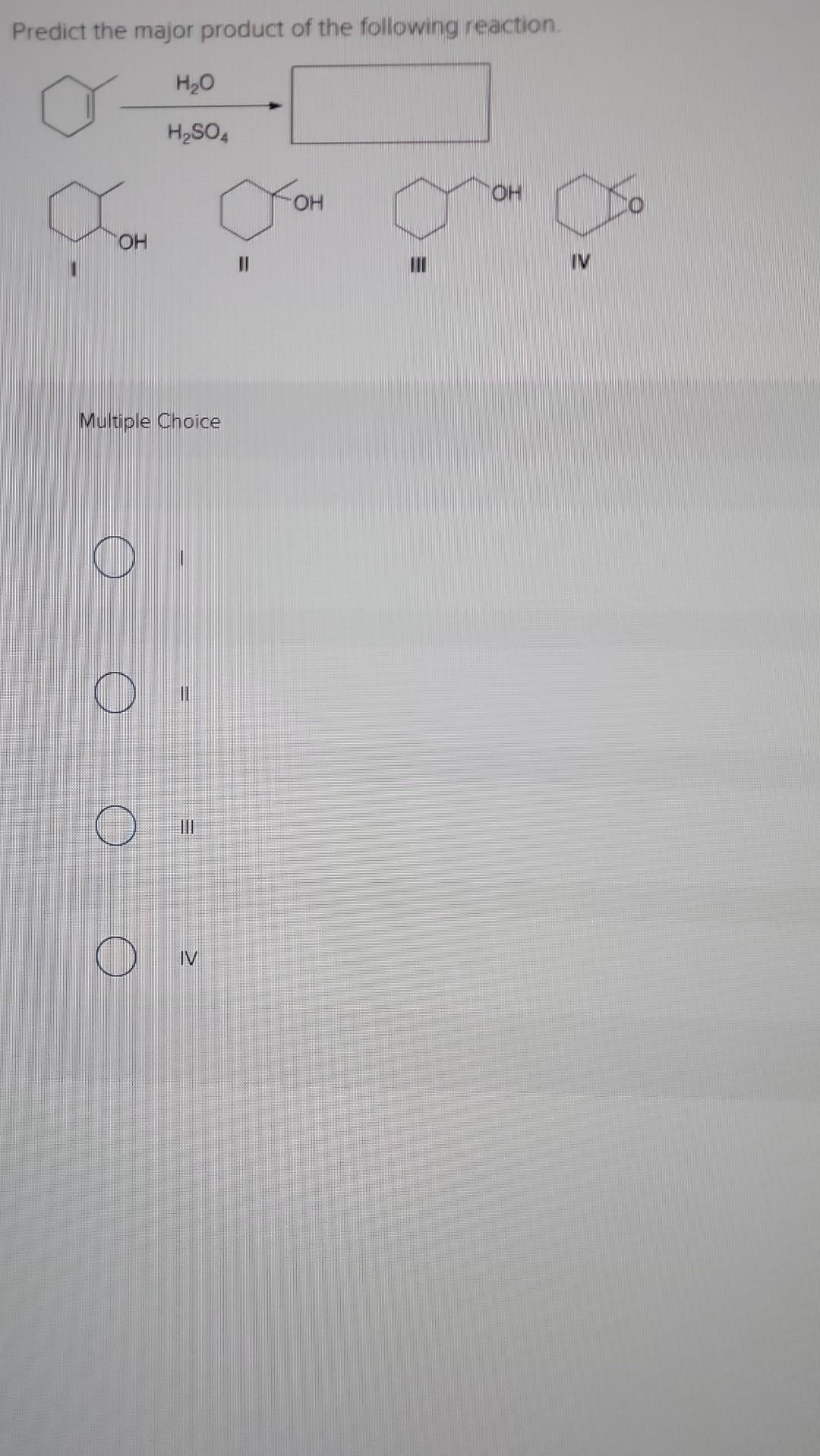 Solved Predict The Major Product Of The Follow
