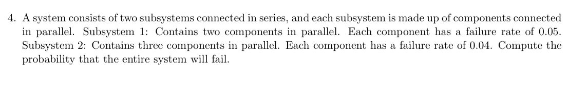 Solved A system consists of two subsystems connected in | Chegg.com