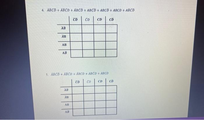 Solved ABCD+AˉBˉCD+AˉBCDˉ+ABCD+ABCDˉ+ABCD+ABˉCDˉ | Chegg.com