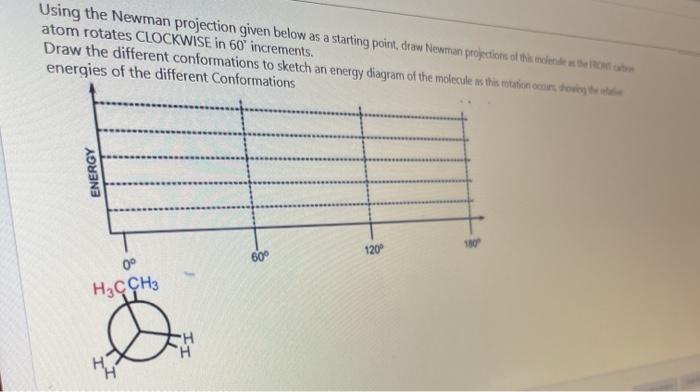 Solved Using the Newman projection given below as a starting | Chegg.com