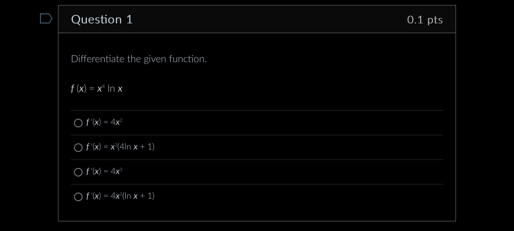 Solved Question 1Differentiate the given | Chegg.com
