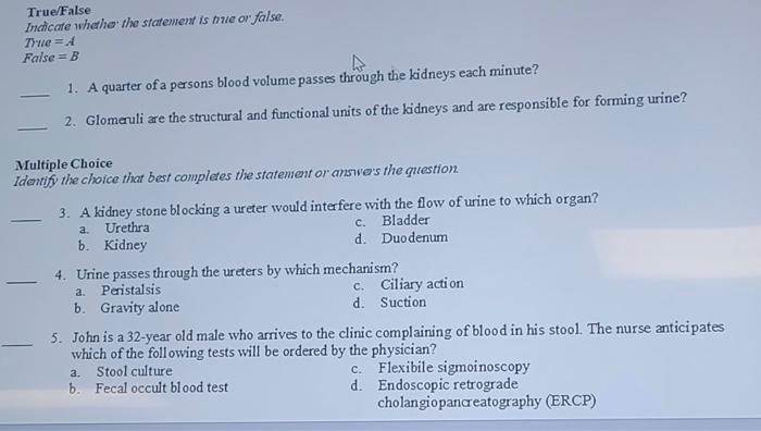Solved True/False Inchicate whehe the statement is trie or | Chegg.com