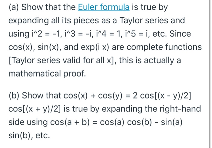Euler Identity Proof