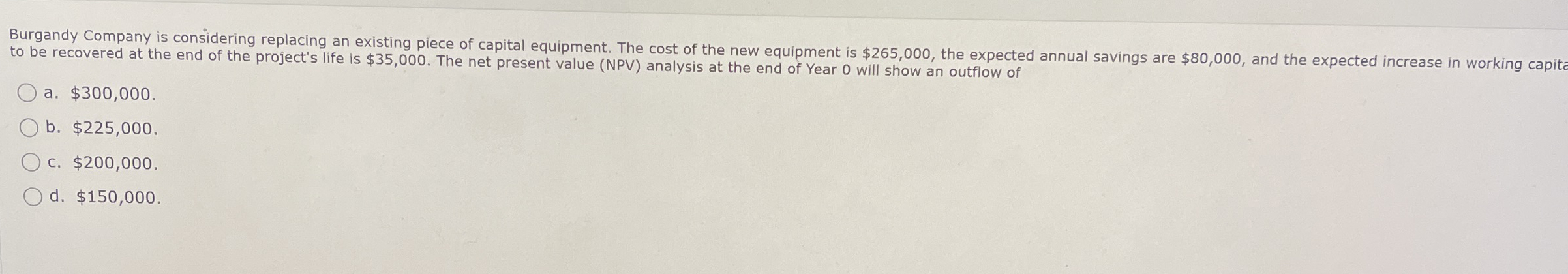 Solved Burgandy Company is considering replacing an existing | Chegg.com