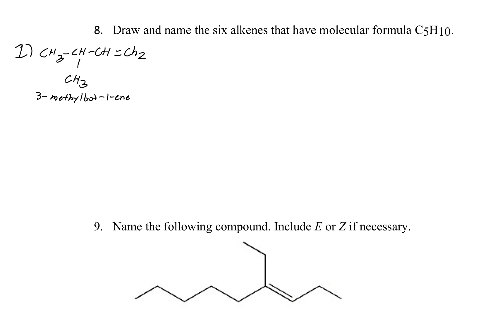 Solved Draw and name the six alkenes that have molecular | Chegg.com