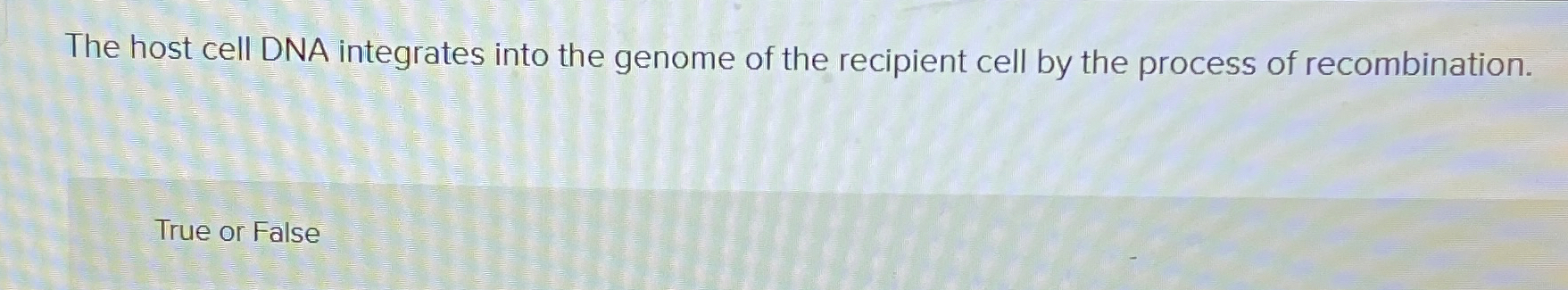Solved The host cell DNA integrates into the genome of the | Chegg.com