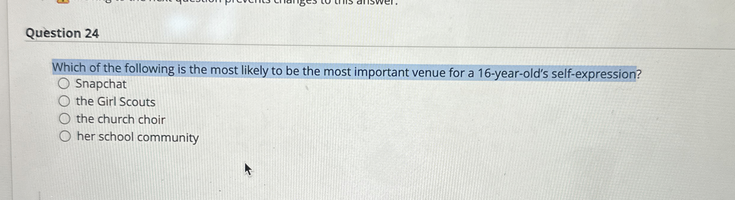 Solved Question 24Which of the following is the most likely | Chegg.com
