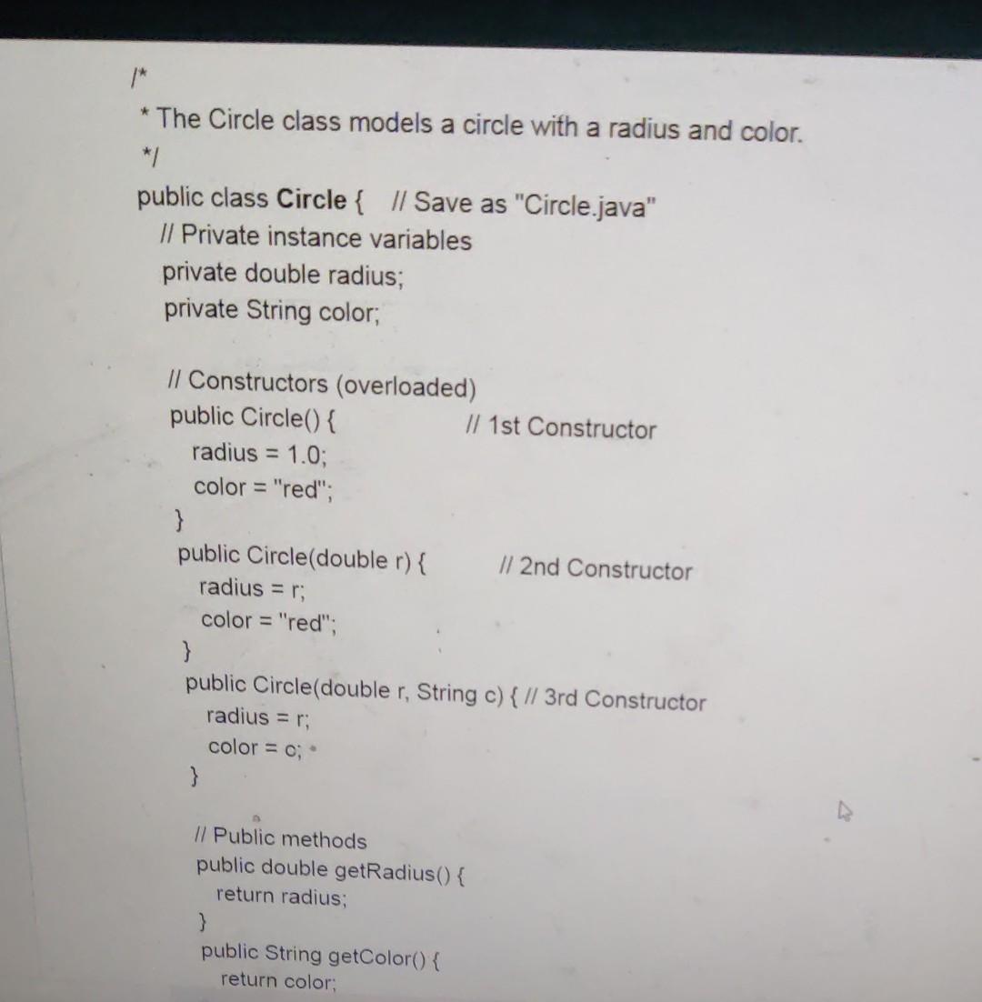 Solved Objective: • OOP in Java • Class Definition in Java • | Chegg.com