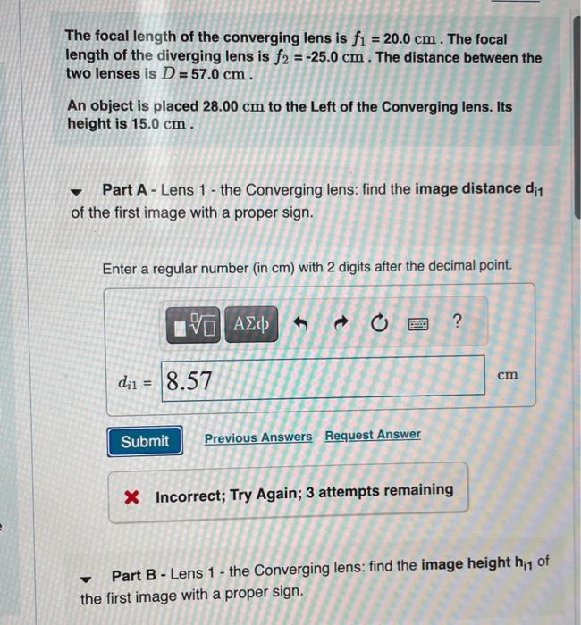 Solved Learning Goal: Two Lenses in Combination - you will | Chegg.com