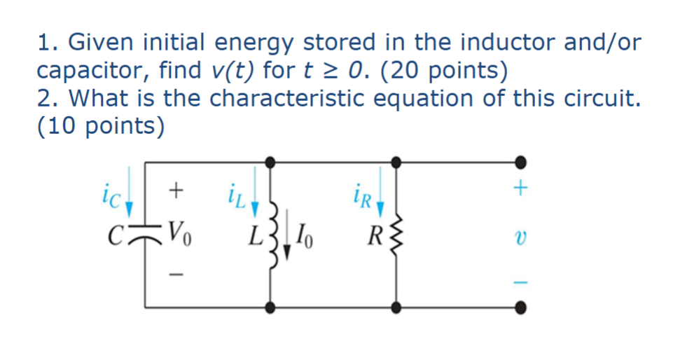 Solved 1. ﻿Given initial energy stored in the inductor | Chegg.com