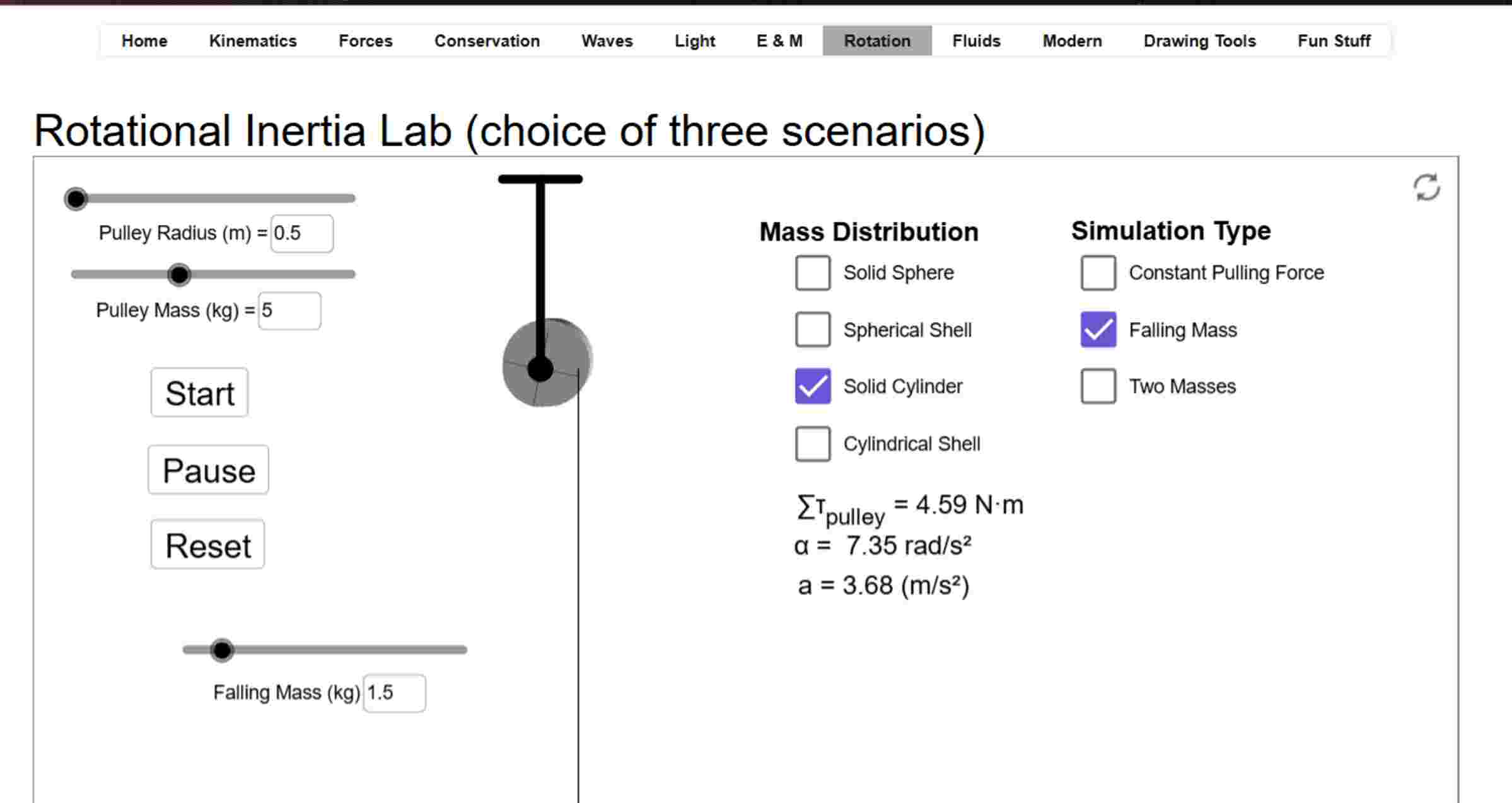 Solved Rotational Inertia Lab (choice of ﻿three | Chegg.com