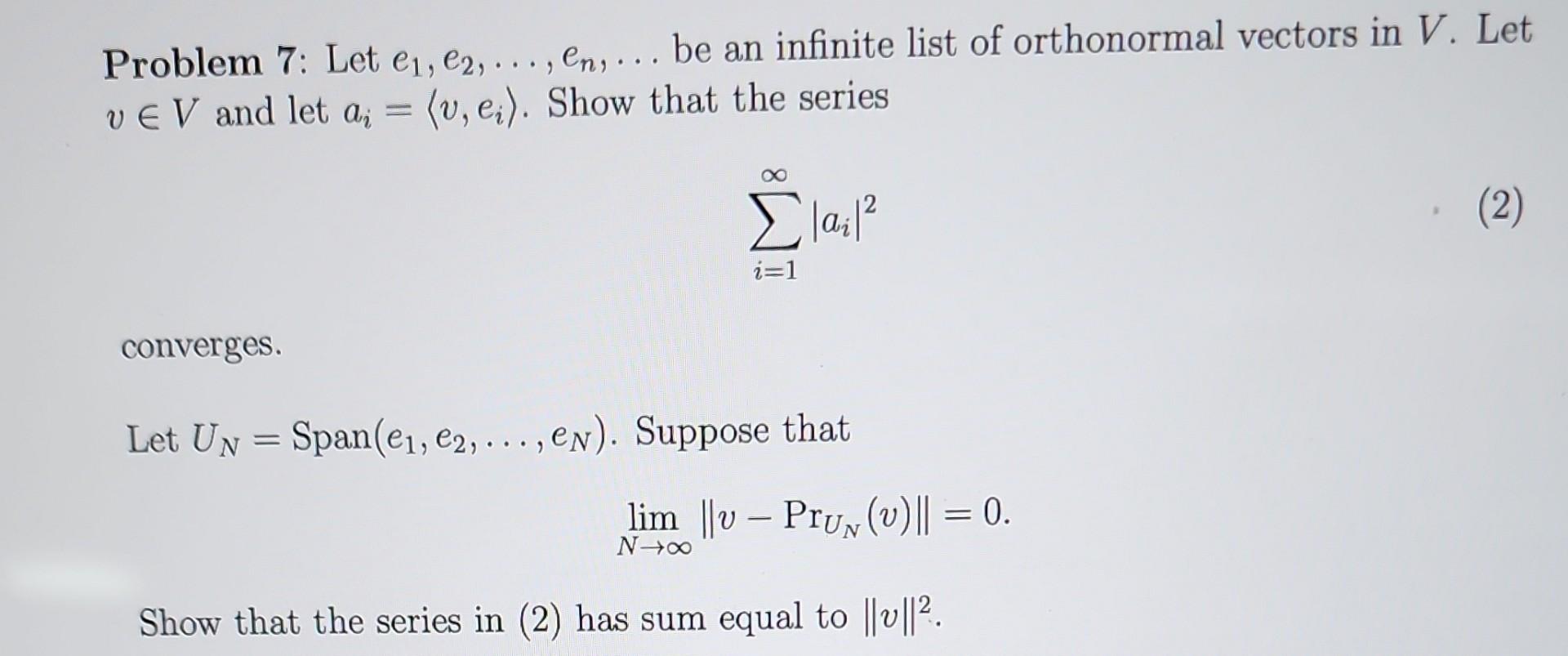 Solved Problem 7: Let e1,e2,…,en,… be an infinite list of | Chegg.com