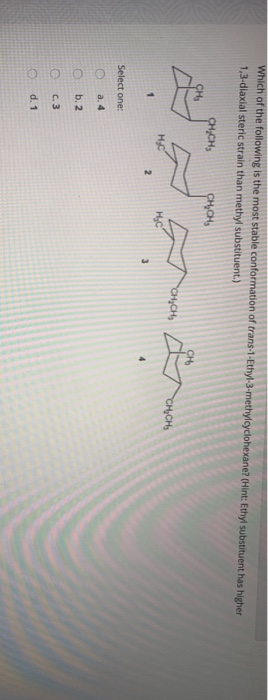Solved Which of the following is the most stable | Chegg.com