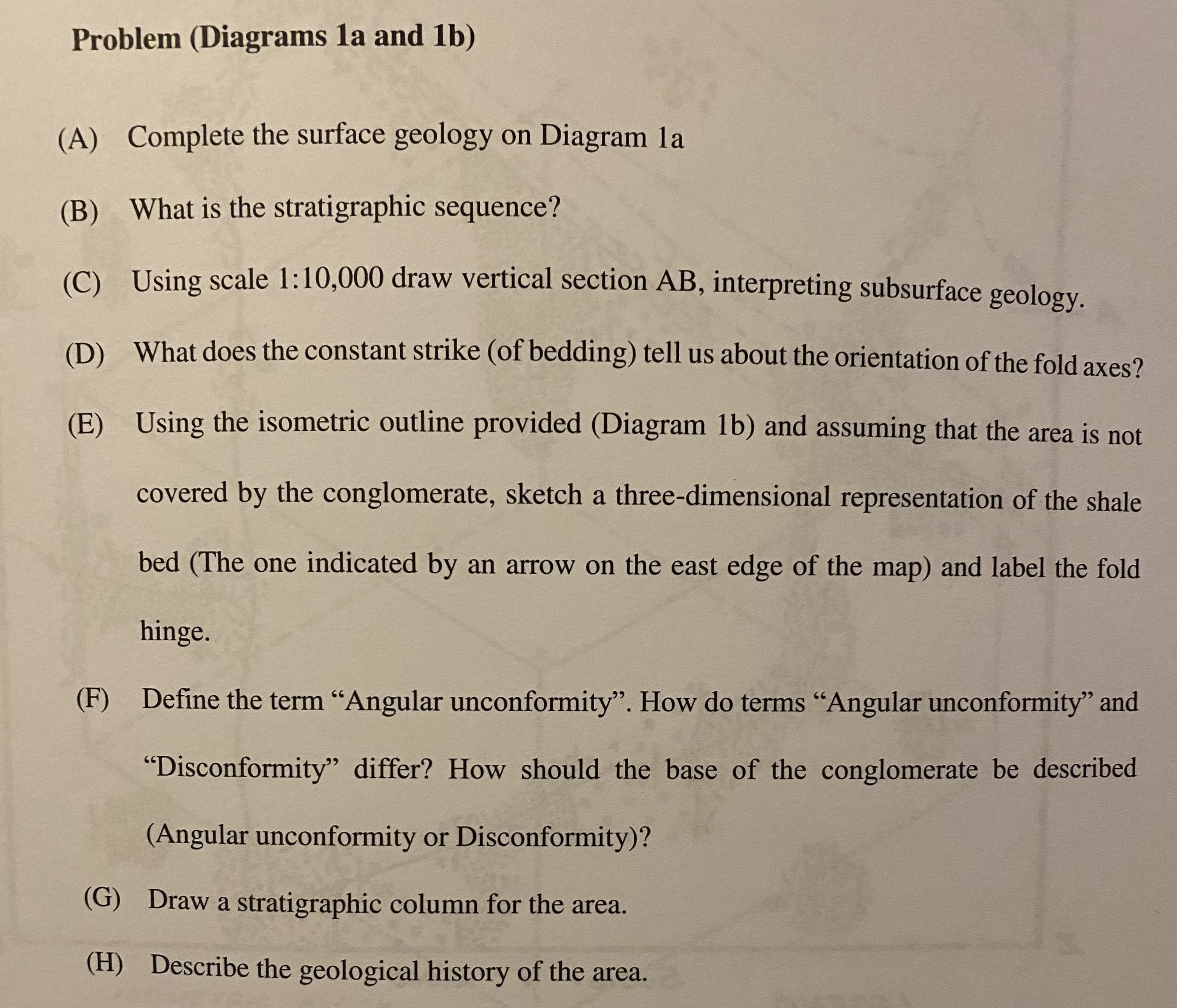 Problem (Diagrams 1a and 1b)(A) ﻿Complete the surface | Chegg.com