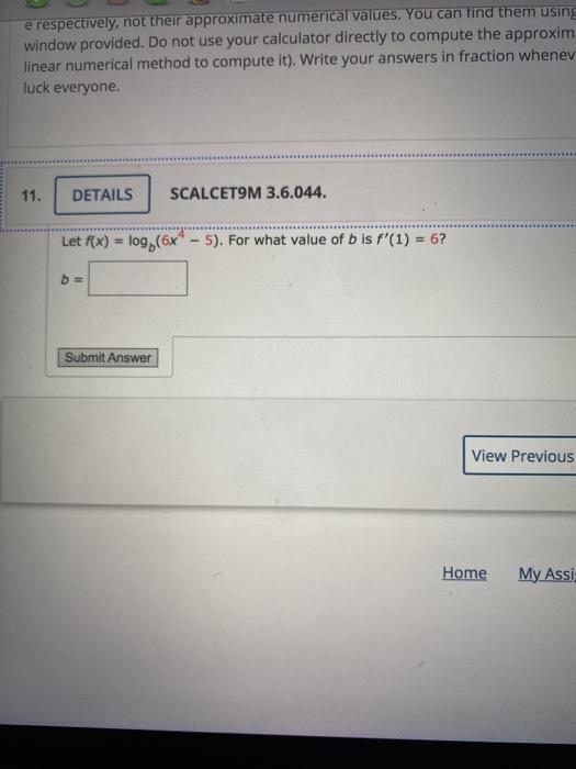 Solved e respectively, not their approximate numerical | Chegg.com