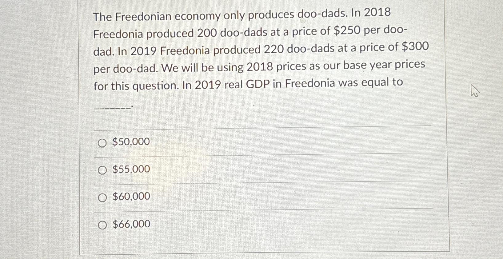 Solved The Freedonian economy only produces doo-dads. In | Chegg.com