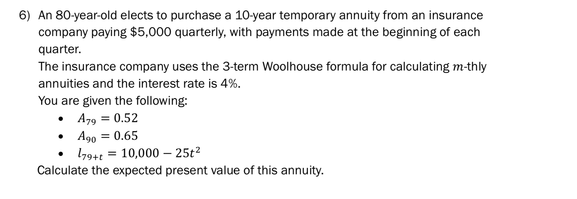 Actuarial Science Do not copy others or else THUMB | Chegg.com