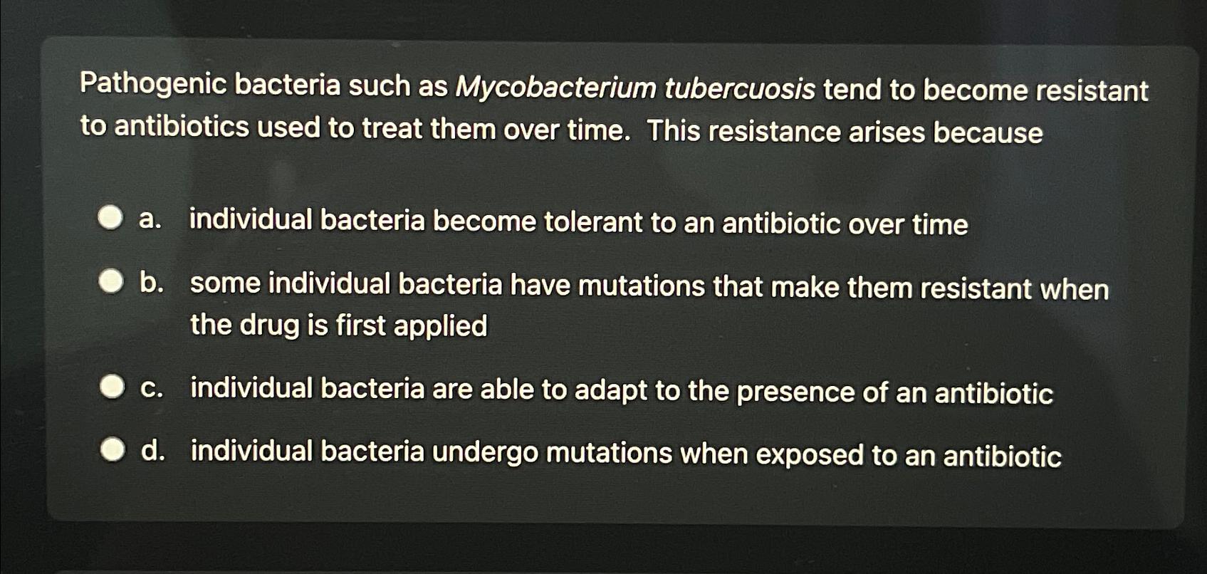 Solved Pathogenic bacteria such as Mycobacterium tubercuosis | Chegg.com