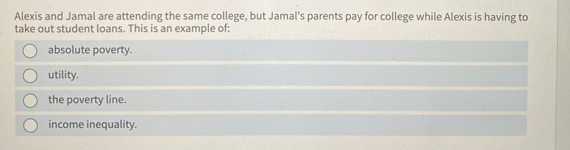 Solved Alexis and Jamal are attending the same college, but | Chegg.com