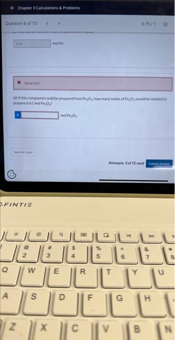 Solved (d) If this compound could be arepared from Fe2O2, | Chegg.com