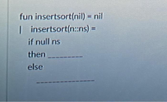 Solved You have practiced selection sort in ML in your | Chegg.com