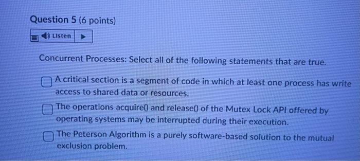 Solved Operating System Structures: Select all of the | Chegg.com