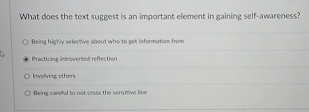 Solved What does the text suggest is an important element in | Chegg.com