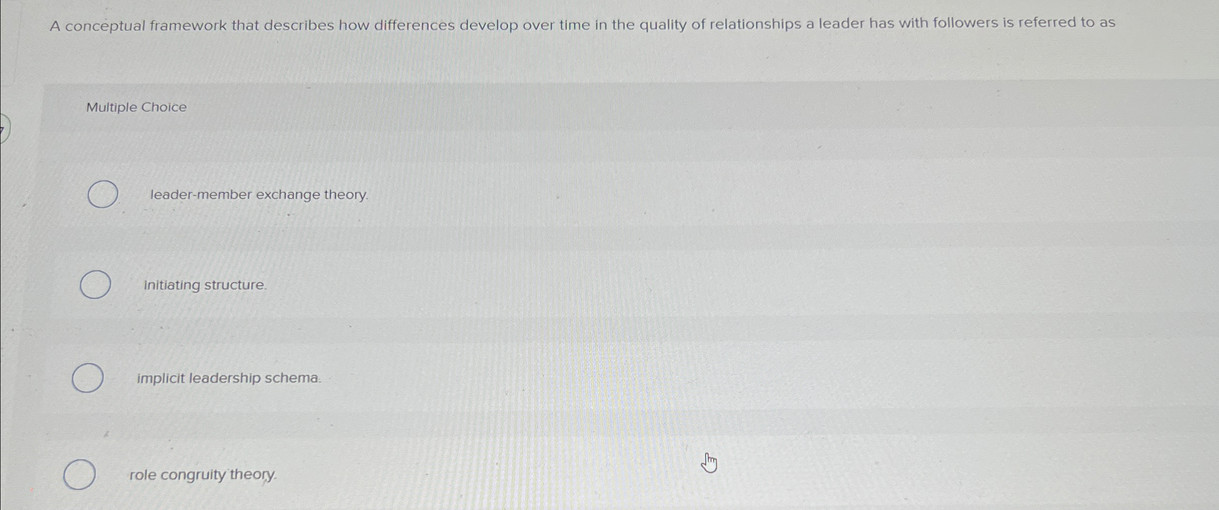 Solved A conceptual framework that describes how differences | Chegg.com