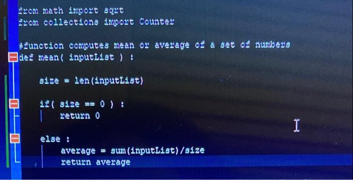 Solved I have to make a stabdard deviation function using | Chegg.com