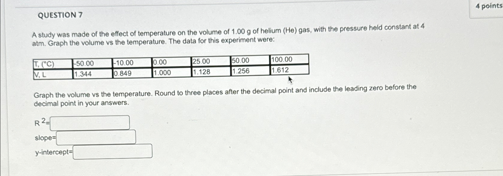 Solved QUESTION 7A study was made of the effect of | Chegg.com