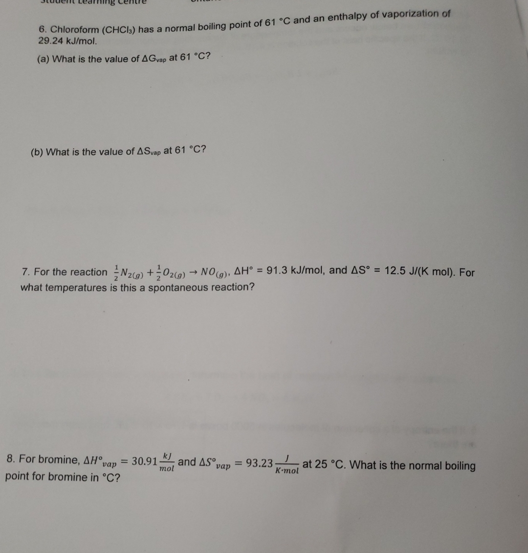 Chloroform (CHCl3) ﻿has a normal boiling point of | Chegg.com