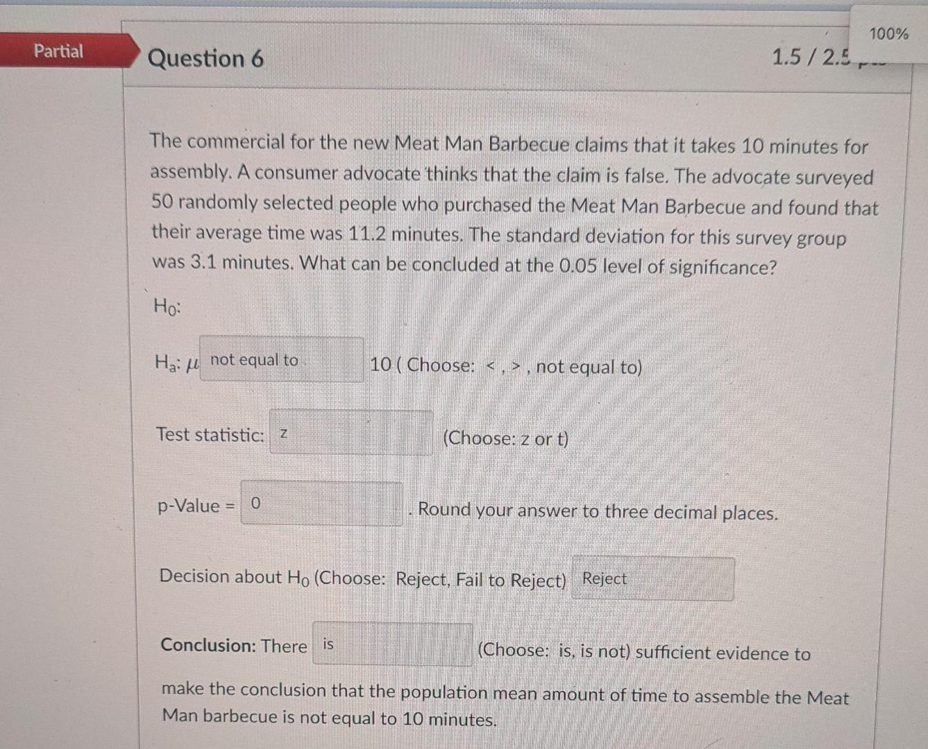 Solved The commercial for the new Meat Man Barbecue claims | Chegg.com