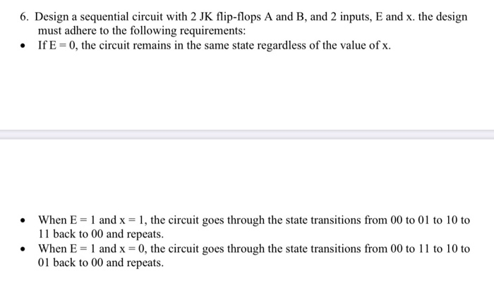 2. A sequential circuit with 2 JK flip-flops, A and | Chegg.com
