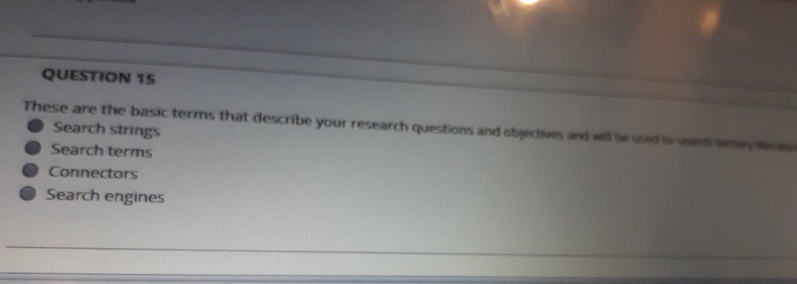 Solved QUESTION 15 These are the basic terms that describe | Chegg.com
