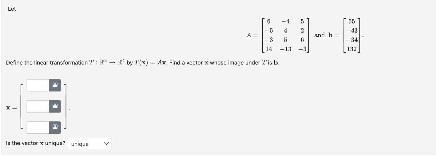 Solved Fill in the blanks: Define the linear transformation | Chegg.com