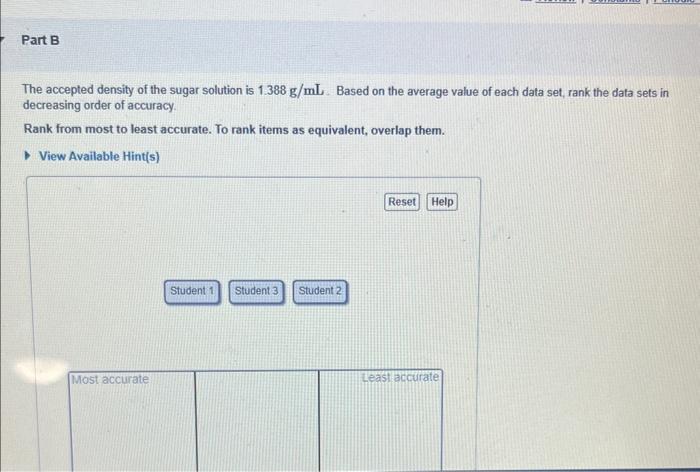 Solved Rank the data sets in decreasing order of precision | Chegg.com