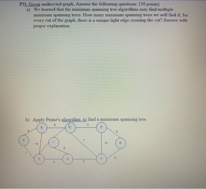 Solved PI) Given directed graph, answer the following | Chegg.com