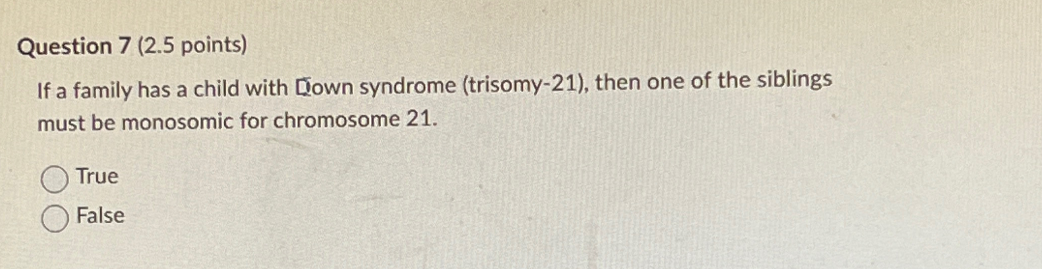 Solved Question 7 (2.5 ﻿points)If a family has a child with | Chegg.com