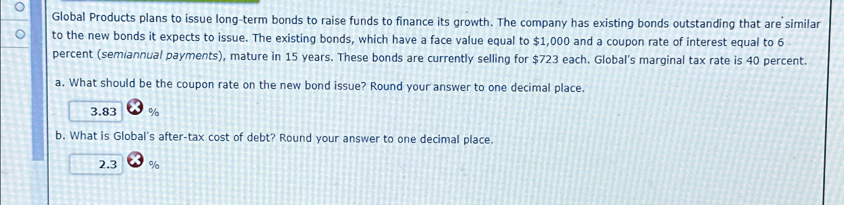 Solved Global Products plans to issue long-term bonds to | Chegg.com