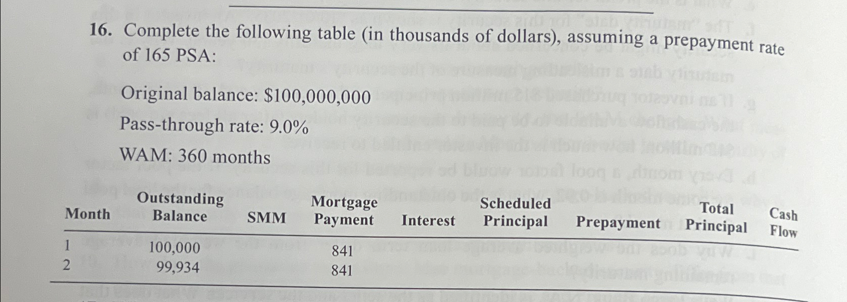 Solved Complete the following table (in thousands of | Chegg.com