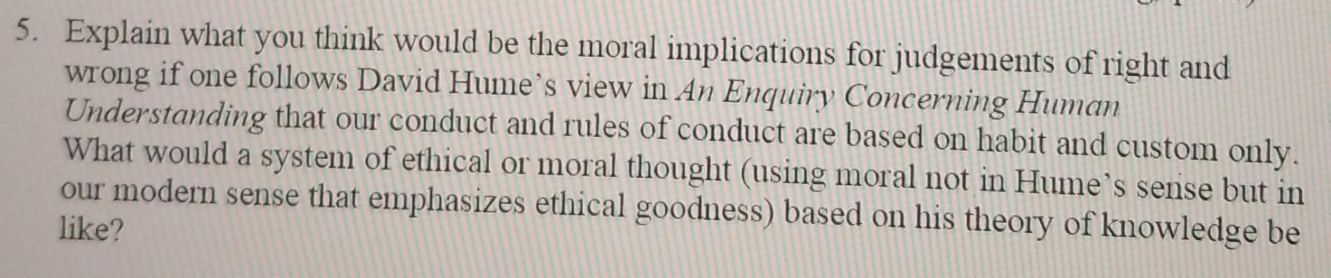 Solved 5. Explain what you think would be the moral | Chegg.com
