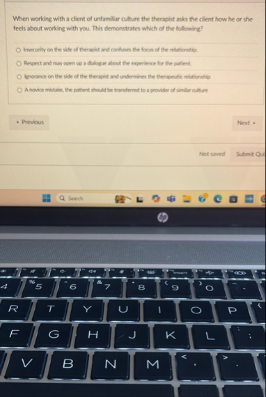 Solved When working with a client of unfamiliar culture the | Chegg.com