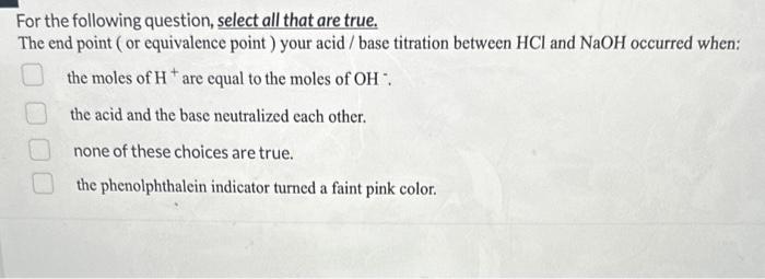 Solved For the following question, select all that are true. | Chegg.com