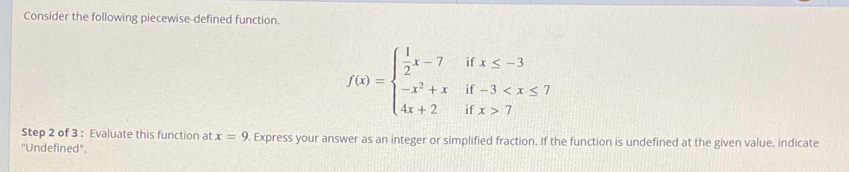 Solved Consider the following piecewise-defined | Chegg.com