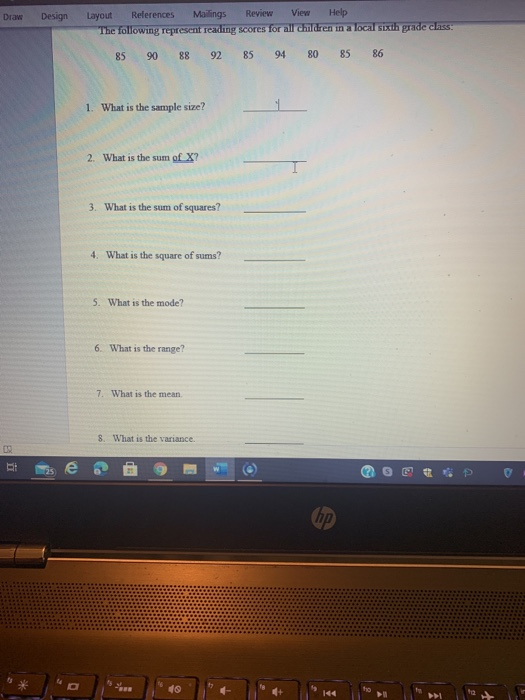 Solved question says enter the following data on your | Chegg.com