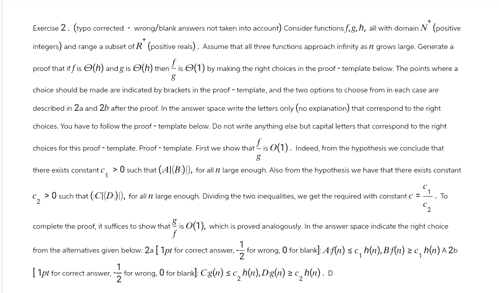 Solved Exercise 2. (typo corrected - ﻿wrong/blank answers | Chegg.com